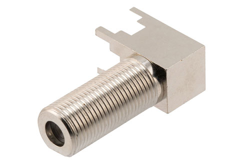 F Female Right Angle Commercial Grade Connector Solder Attachment Thru ...
