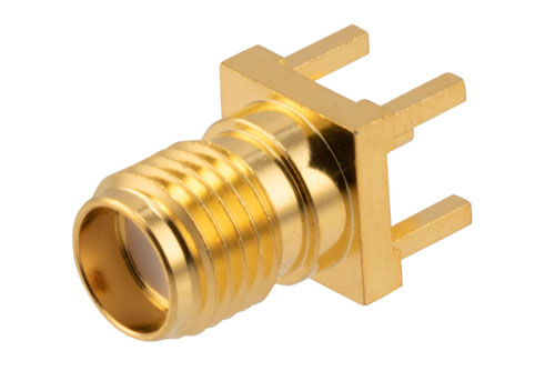 SMA Female Commercial Grade Connector Solder Attachment Thru Hole PCB