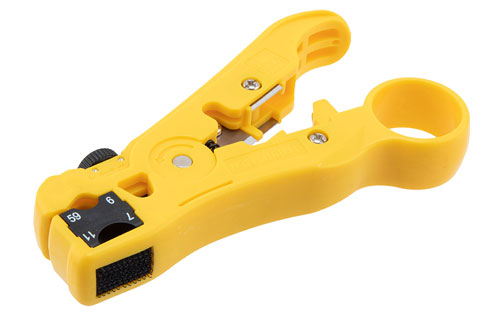Coax Cable Stripper, 1/2 and 1/4 inch lengths for RG59, RG6, RG7, RG11