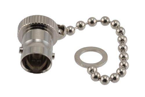 BNC Female Non-Shorting Dust Cap with 3.1 Inch Chain