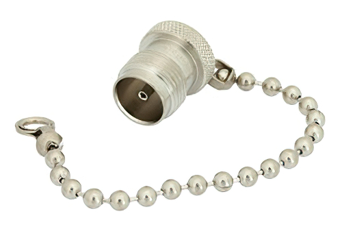 TNC Female Shorting Dust Cap With 4 Inch Chain