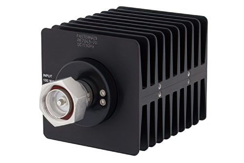 20 dB Fixed Attenuator, 7/16 DIN Male To 7/16 DIN Female Directional Black Anodized Aluminum ...