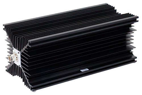 20 dB Fixed Attenuator, N Male to N Female Directional Black Anodized Aluminum Heatsink Body ...