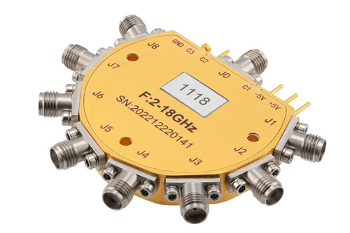 Absorptive SP8T Broadband PIN Diode Switch Operating from 2 GHz to 18 ...