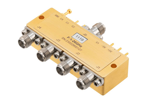 Reflective SP4T Broadband PIN Diode Switch Operating from 1 GHz to 26 ...