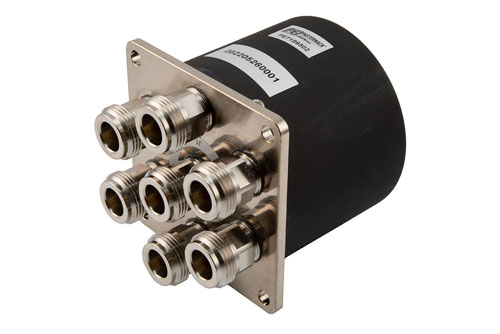 SP6T Electromechanical Relay Normally Open Switch, DC to 12.4 GHz, 50W ...