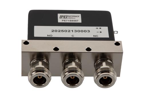 SPDT Electromechanical Relay Failsafe Switch, DC to 18 GHz, 12V, Self ...