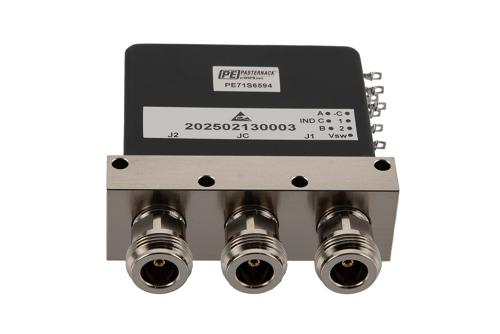 SPDT Electromechanical Relay Latching Switch, DC to 18 GHz, 12V, Self ...