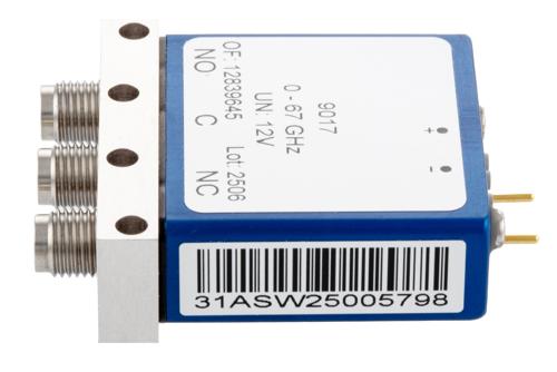 SPDT Electromechanical Relay Failsafe Switch, DC to 67 GHz, Up to 80W ...