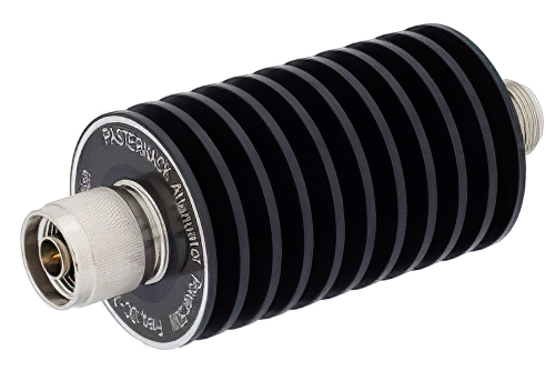 40 dB Fixed Attenuator, N Male to N Female Unidirectional Black ...