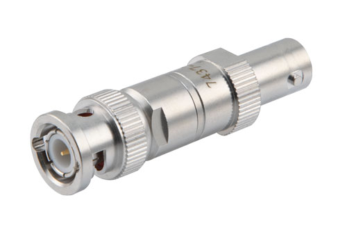 20dB 50ohm fixed attenuator BNC plug to BNC jack 4GHz rated 2 watt