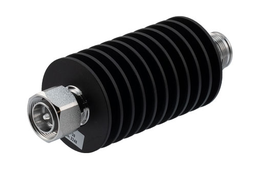 30 dB Fixed Attenuator, 4.3-10 Male to 4.3-10 Female Rated to 50 Watts ...