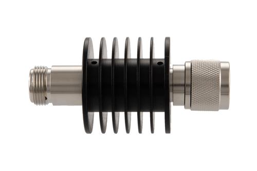 40 dB Fixed Attenuator, N Male to N Female Aluminum Black Anodized Body Rated to 10 Watts Up to ...