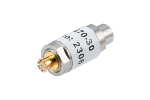 30 dB Fixed Attenuator SMP Male to SMP Female Stainless Steel Body ...