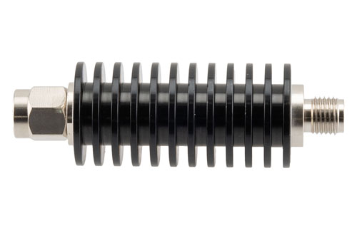 10 dB Fixed Attenuator, SMA Male to SMA Female Black Anodized Aluminum Body Rated to 20 Watts Up ...