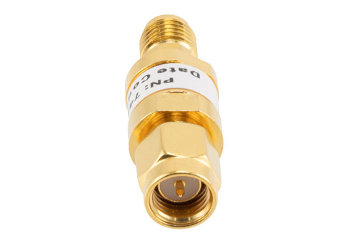30 dB Fixed Attenuator, SMA Male to SMA Female Brass Gold Body Rated to ...