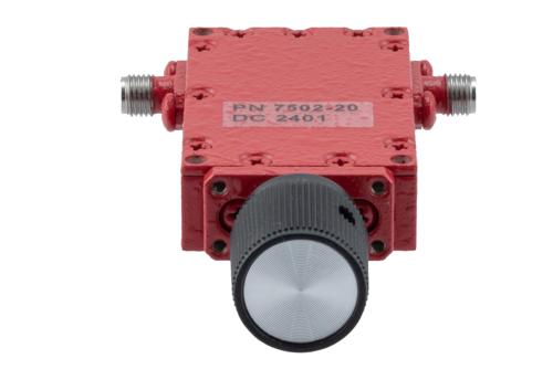 0 to 20 dB Variable Attenuator, SMA Female to SMA Female Rated to 5 Watts from 8 GHz to 18 GHz