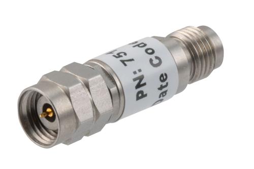 10 dB Fixed Attenuator, 2.4mm Male to 2.4mm Female Stainless Steel Body ...