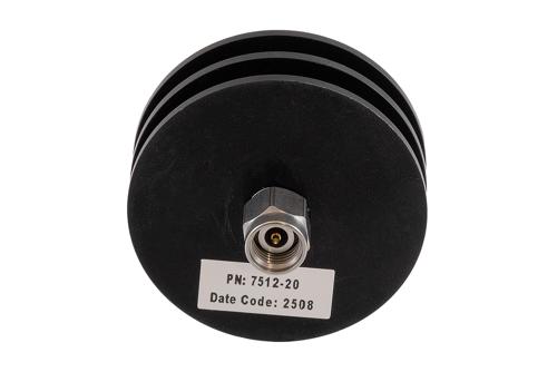 20 dB Fixed Attenuator, 2.92mm Male to 2.92mm Female Black Anodized Aluminum Body Rated to 5 ...