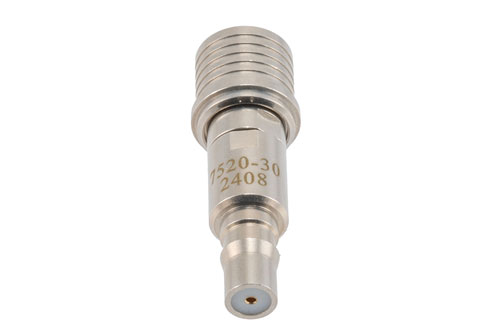 30 dB Fixed Attenuator, QMA Male to QMA Female Brass Tri-Metal Body ...