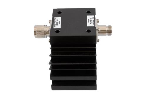 50 dB Fixed Attenuator, N Male to N Female Aluminum Black Anodized Body Rated to 50 Watts Up to ...