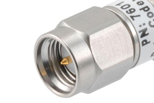 40dB RF fixed attenuator 2W, DC to 3GHz, SMA male to female, Stainless ...