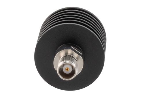 40dB RF fixed attenuator 10W, DC to 18GHz, TNC male to female