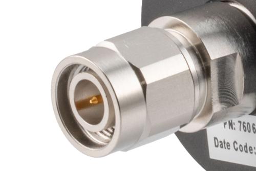 40dB RF fixed attenuator 10W, DC to 18GHz, TNC male to female