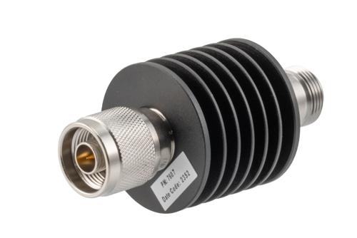3dB RF fixed attenuator 10W, DC to 18GHz, N-type male to female