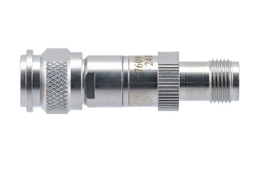 30 dB RF fixed attenuator 2W, DC to 3GHz, TNC Male to TNC Female, Brass