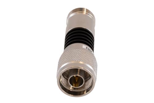 30 dB Fixed Attenuator N-Type Male to N-Type Female Black Anodized Aluminum Heatsink Body Rated ...