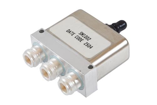 SP2T N-Type Female Manual Toggle Switch DC to 12.4 GHz, Rated to 100 Watts