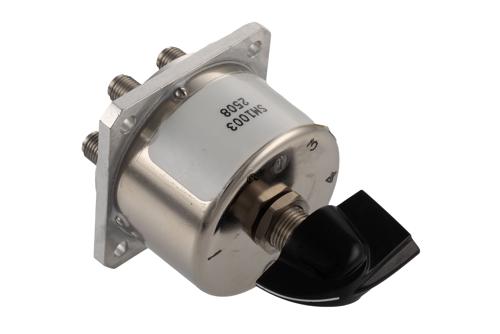 SP4T SMA Female Manual Switch DC to 18 GHz, Rated to 30 Watts