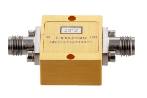 High Power Limiter, SMA, 10W Peak Power, 18 dBm Flat Leakage, 50 MHz to 21 GHz