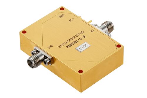 High Power Limiter, SMA, 1W CW Power, -20 dBm Flat Leakage, 1 GHz to 18 GHz