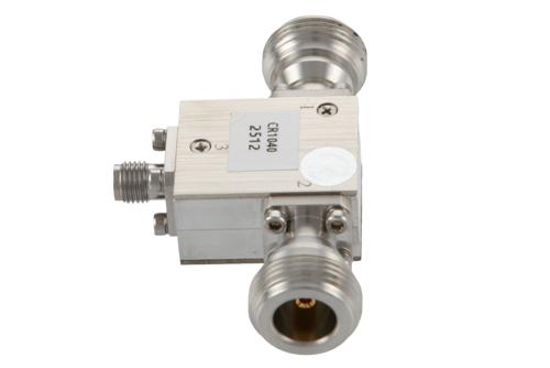 Circulator with 19 dB Isolation from 4 to 8 GHz, 80 Watts with N Female ...
