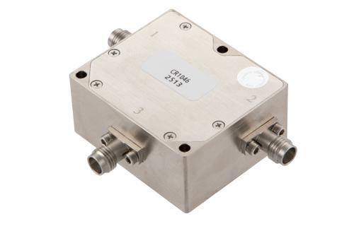 Circulator with 12 dB Isolation from 45 to 50 GHz, 20 Watts and 2.4mm ...