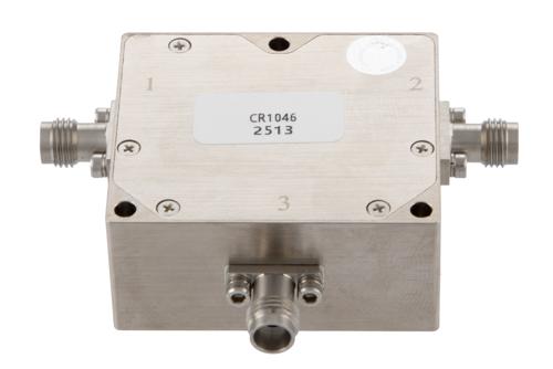 Circulator with 12 dB Isolation from 45 to 50 GHz, 20 Watts and 2.4mm ...