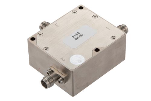 Circulator with 12 dB Isolation from 45 to 50 GHz, 20 Watts and 2.4mm ...