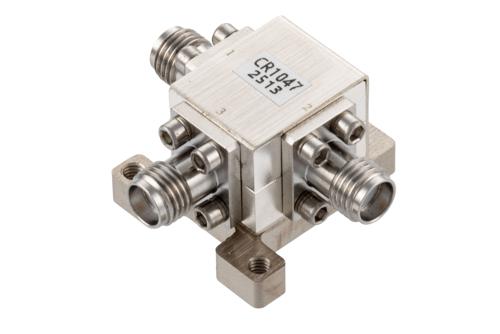 Circulator with 15 dB Isolation from 17 to 22 GHz, 10 Watts and SMA Female