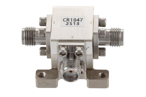 Circulator with 15 dB Isolation from 17 to 22 GHz, 10 Watts and SMA Female