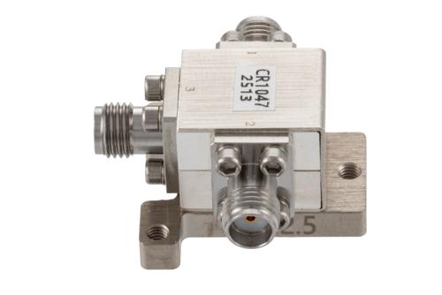 Circulator with 15 dB Isolation from 17 to 22 GHz, 10 Watts and SMA Female