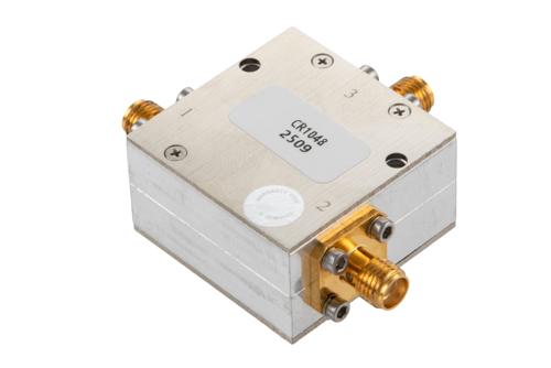 Circulator with 17 dB Isolation from 2 to 4 GHz, 100 Watts and SMA Female