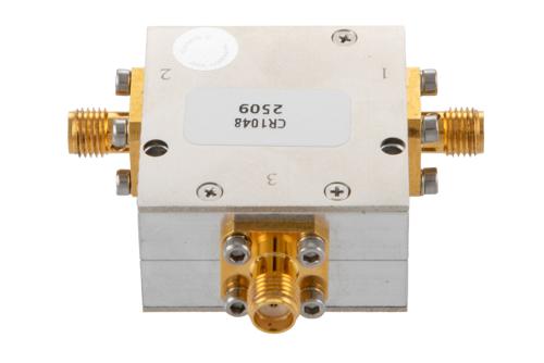 Circulator with 17 dB Isolation from 2 to 4 GHz, 100 Watts and SMA Female