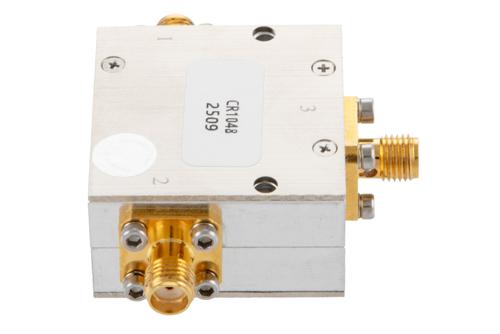 Circulator with 17 dB Isolation from 2 to 4 GHz, 100 Watts and SMA Female