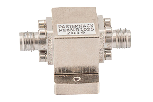 Isolator with 13 dB Isolation from 22 GHz to 33 GHz, 10 Watts and 2 ...