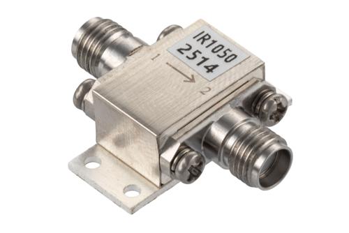 Isolator with 15 dB Isolation from 18 to 26.5 GHz, 10 Watts and SMA Female