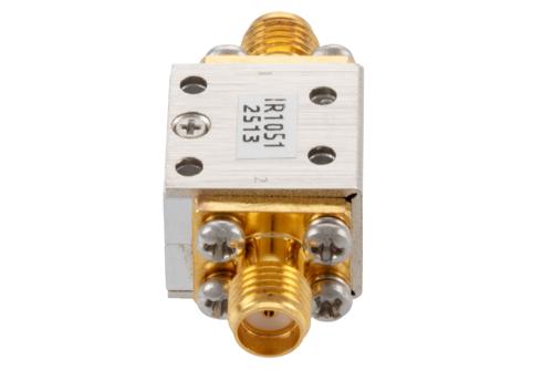 Isolator with 21 dB Isolation from 12 to 15 GHz, 10 Watts and SMA Female