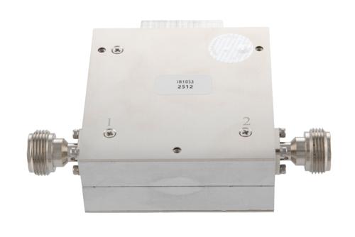 Isolator with 16 dB Isolation from 1 to 2 GHz, 50 Watts and N Female