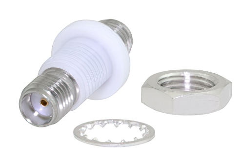 Isolated Ground SMA Female to SMA Female Bulkhead Mount Adapter, with ...